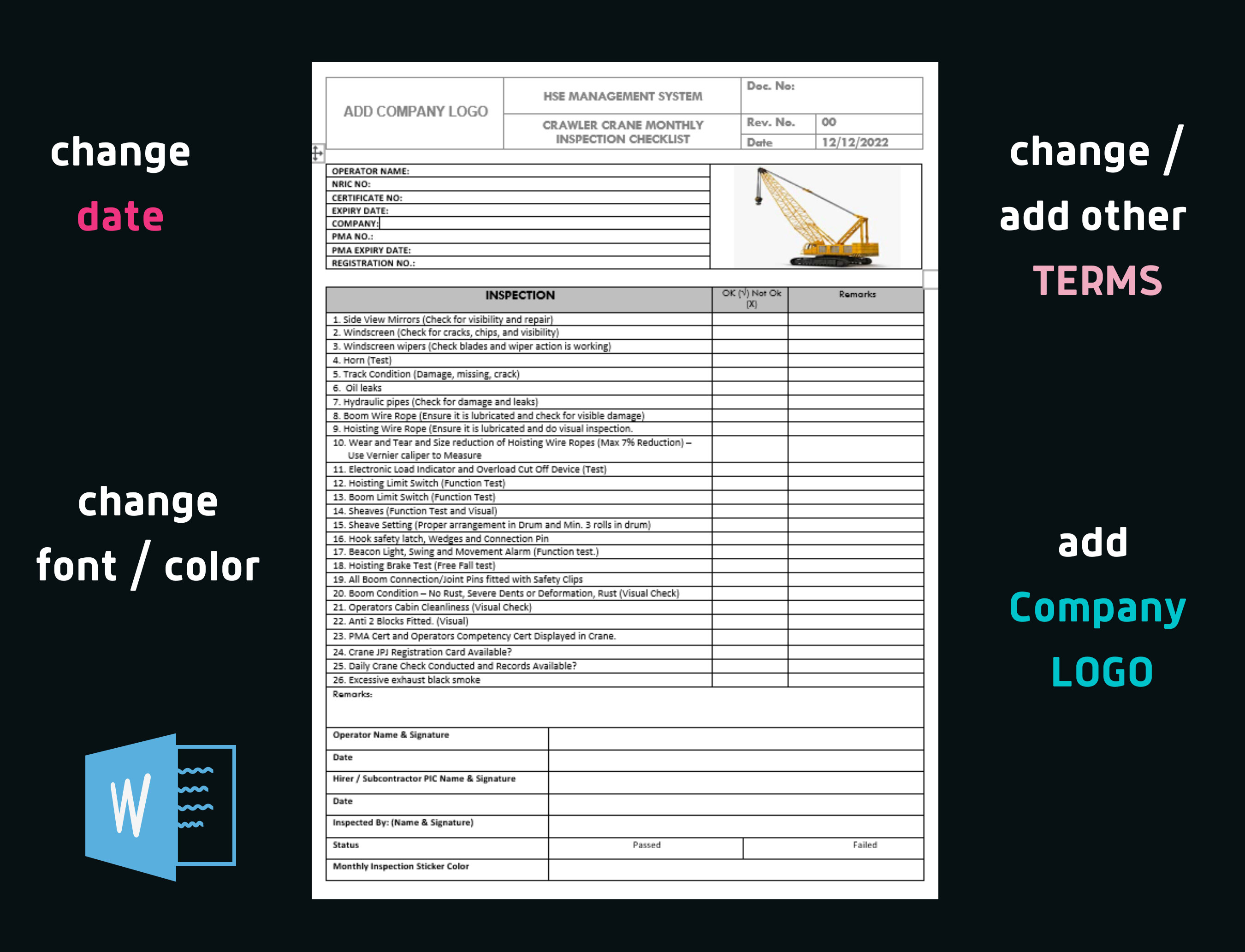 Monthly Crane Inspection Guide | CCO Exam Prep
